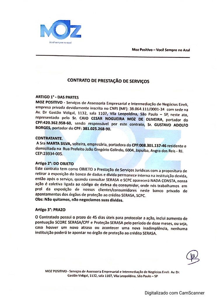 Contrato Reginaldo | PDF