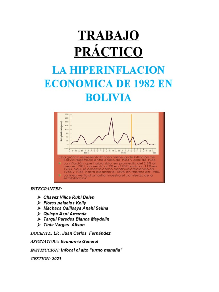 La Hiperinflacion Economica de 1982 en Bolivia | PDF | Inflación | Bancos