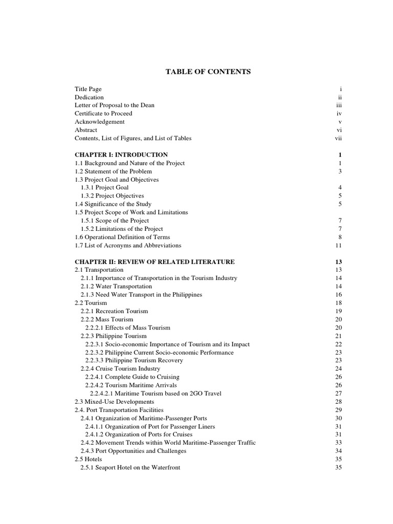 05 Contents List of Figures and List of Tables | PDF | Port | Tourism