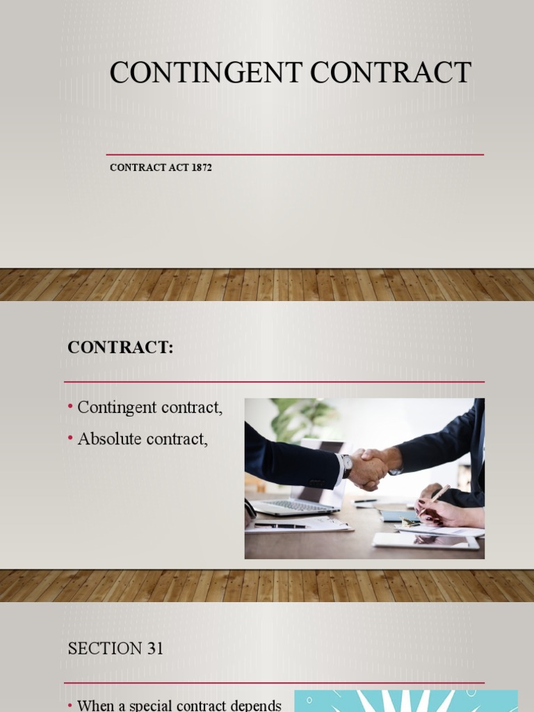 Contingent Contract | PDF