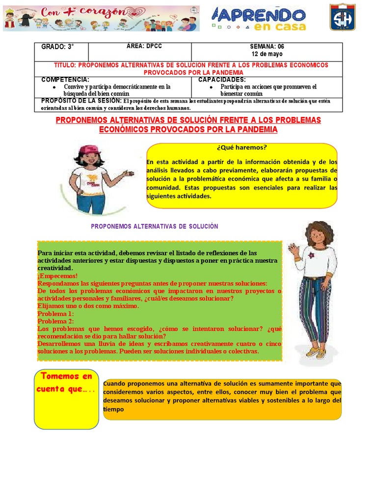 Dpcc-3° Grado-Sem 6 | PDF | Derechos humanos | Bien común