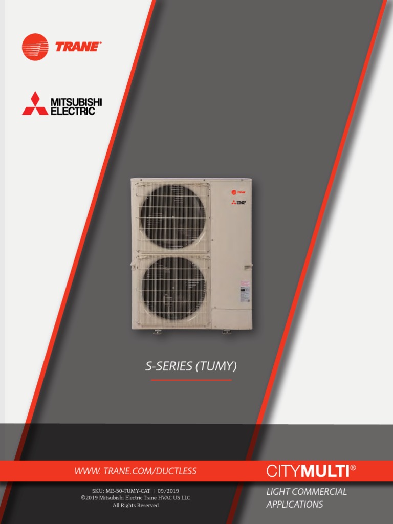 Trane-Mitsubishi Electric S Series Catalog | PDF | Duct (Flow) | Power ...