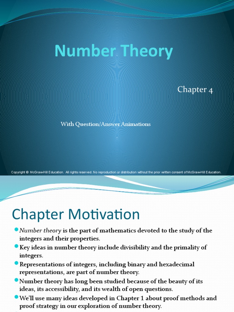 Number Theory: With Question/Answer Animations | PDF | Factorization ...
