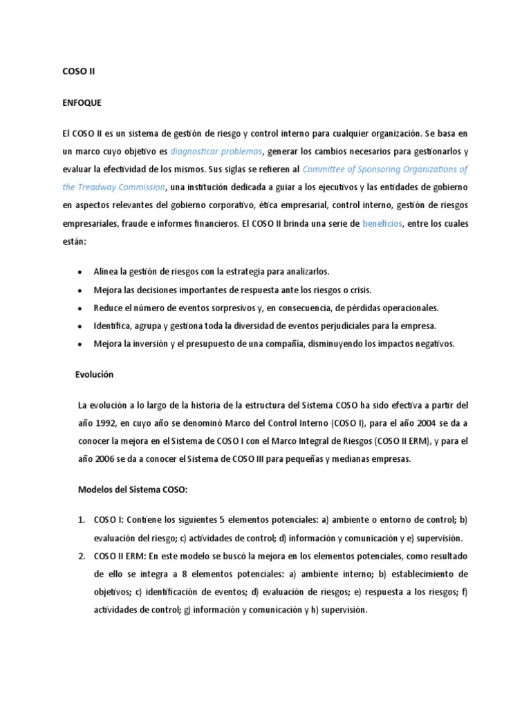 Coso Ii | PDF | Probabilidad | Evaluación de riesgos