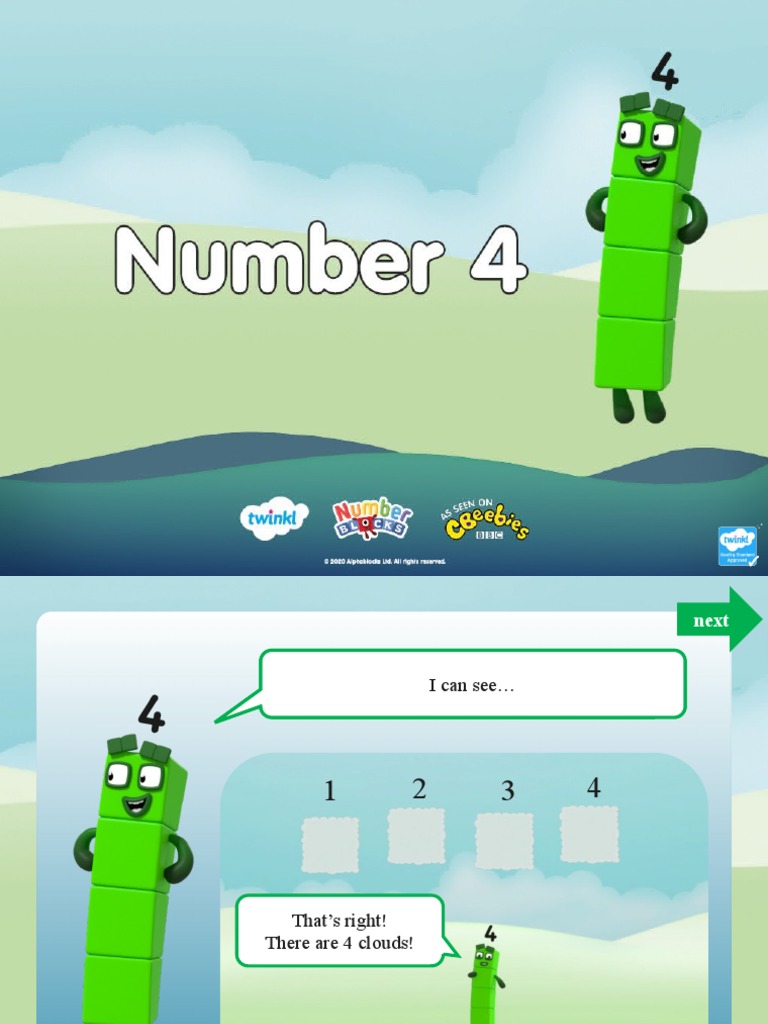 Numberblocks Number 4 PowerPoint | PDF