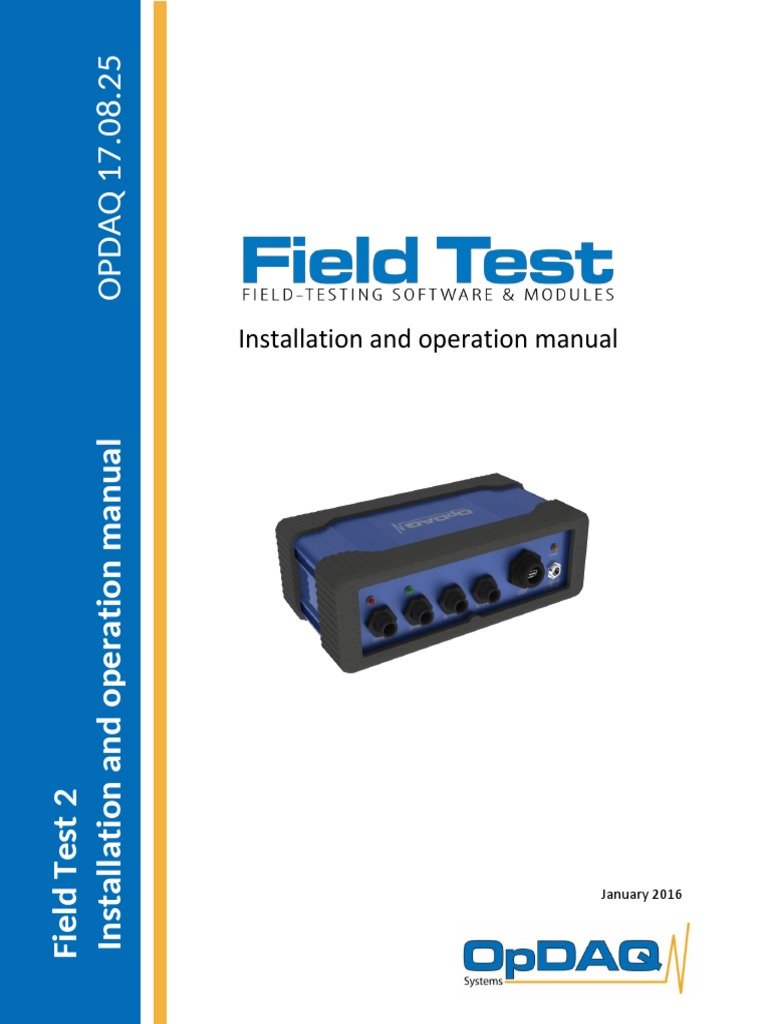 OpDAQ Field Test 2 Manual | PDF | Computer File | Chart