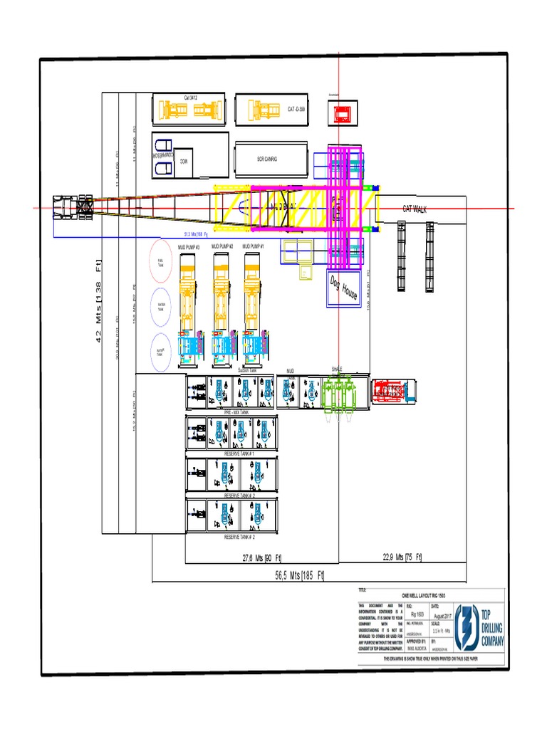 1.layout Rig 1503 Five Mud Tanks | PDF | Hydraulics
