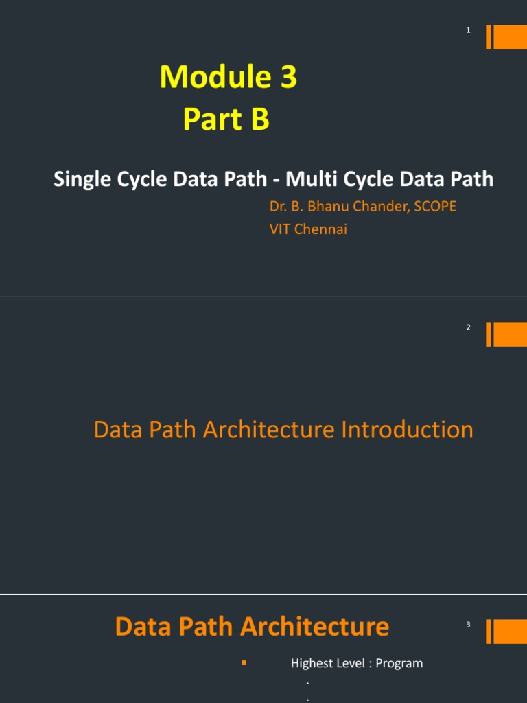 Module 3 Animated Single Cycle and Multi Cycle Data Path | PDF | Central Processing Unit ...