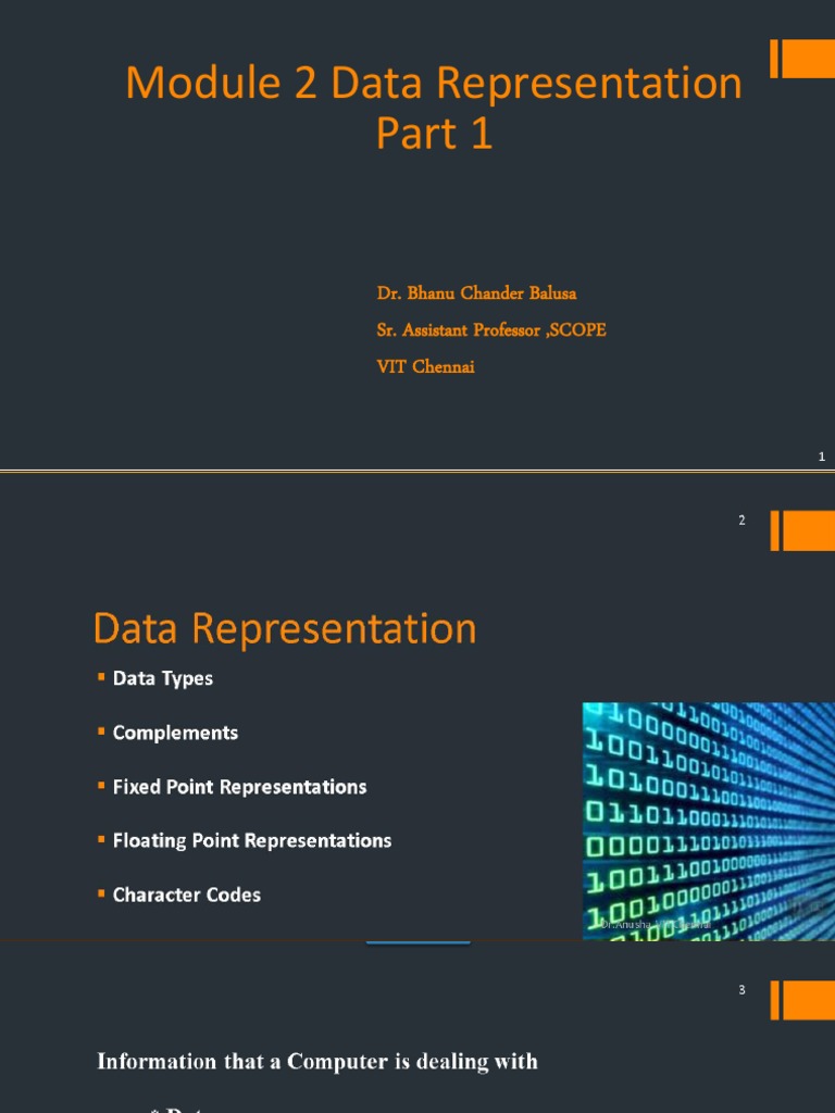 Module 2 Datarepresentation PartA Bhanu Chander | PDF | Computing | Elementary Mathematics