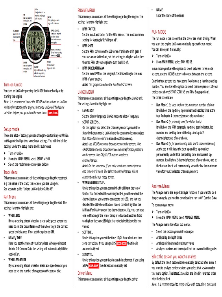 Unipro UniGo Quick Guide 1 EN Run and Analyse Rev 1 | PDF | Usb Flash ...