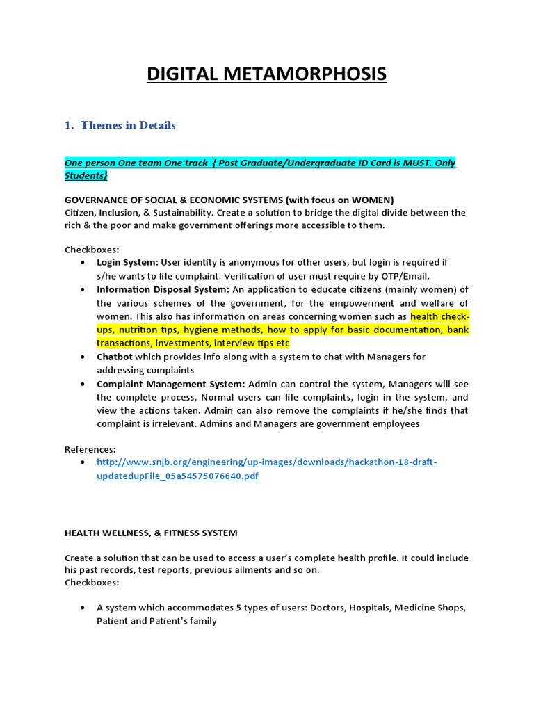 Digital Metamorphosis: 1. Themes in Details | PDF | Integrated ...