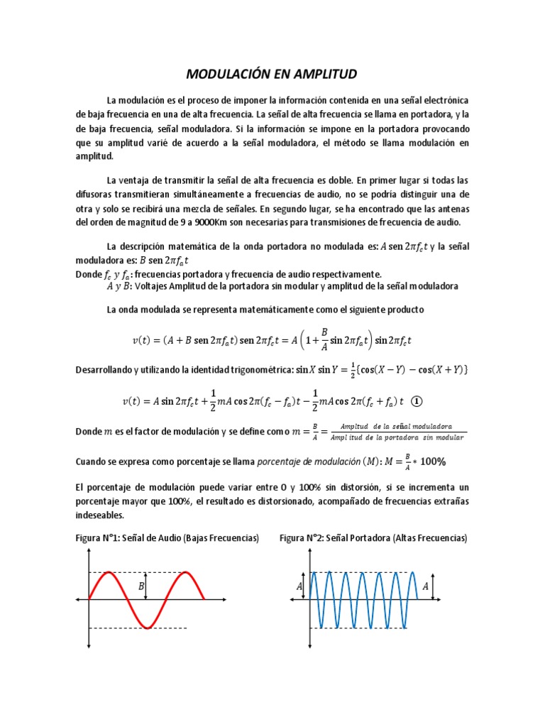Modulación de Amplitud | PDF | Modulación | Inalámbrico