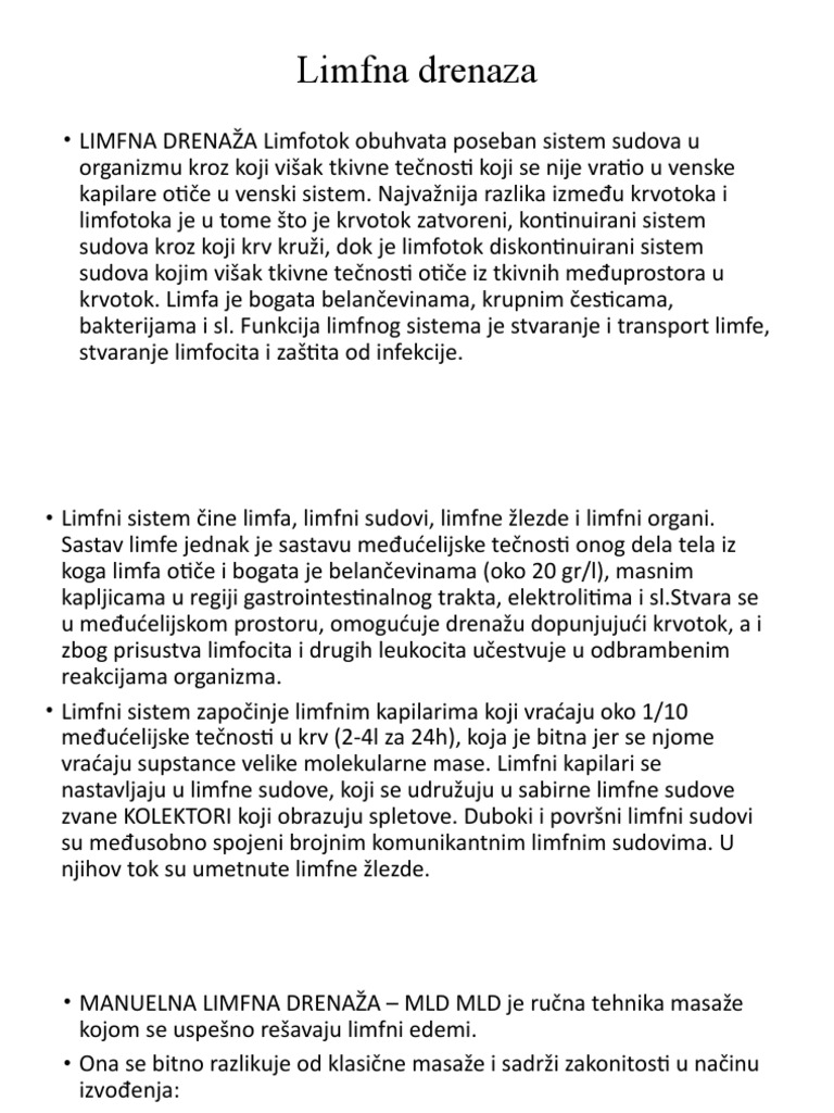 Limfna Drenaza | PDF