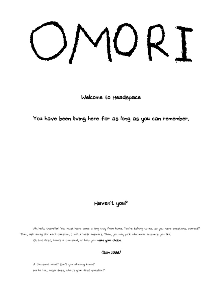 Omori (Headspace) | PDF | Anger | Planets