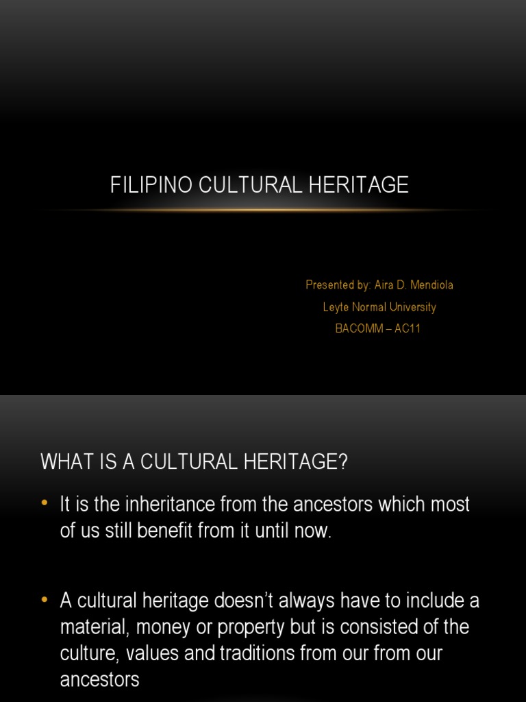 Filipino Cultural Heritage | PDF | Philippines
