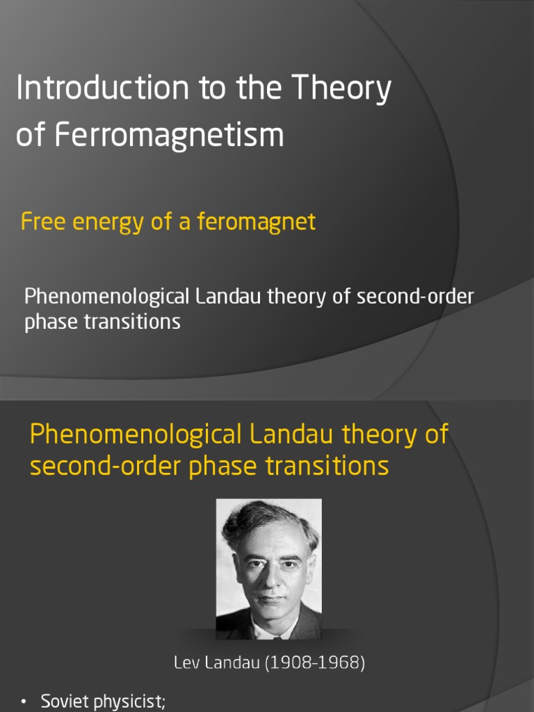 5.4 Phenomenological Landau Theory of Second-Order Phase Transitions | PDF | Phase Transition ...