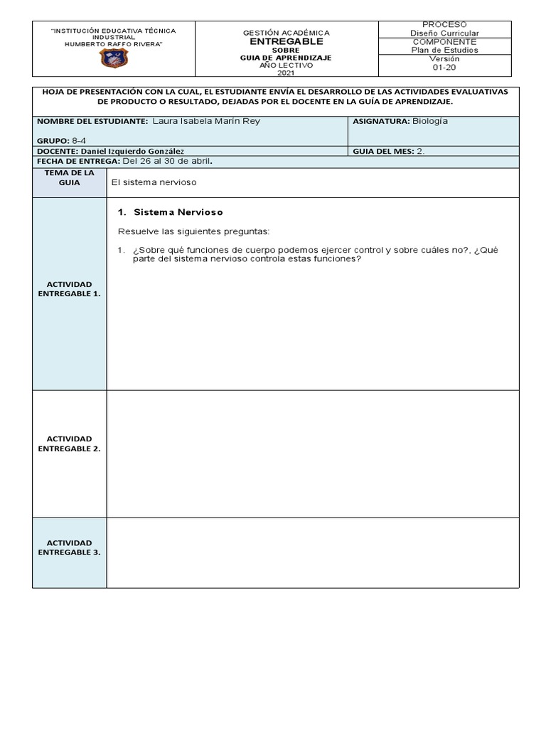 Formato Entregable | PDF