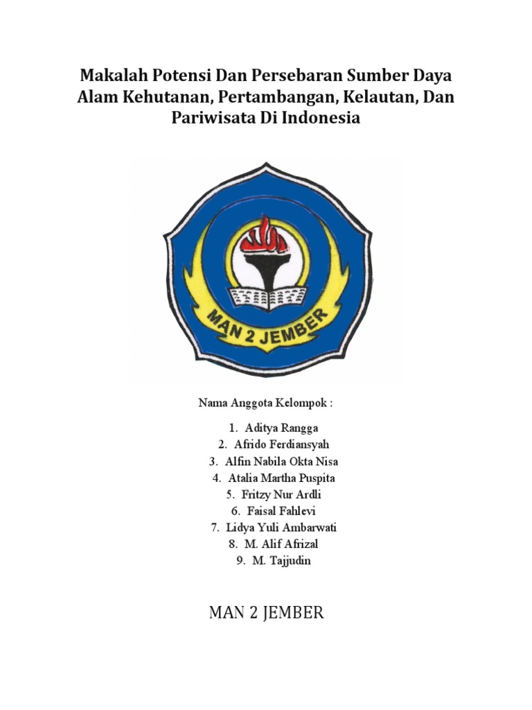 Makalah Potensi Dan Persebaran Sumber Daya Alam Kehutanan | PDF Makalah Potensi Dan Persebaran Sumber Daya Alam Kehutanan | PDF
