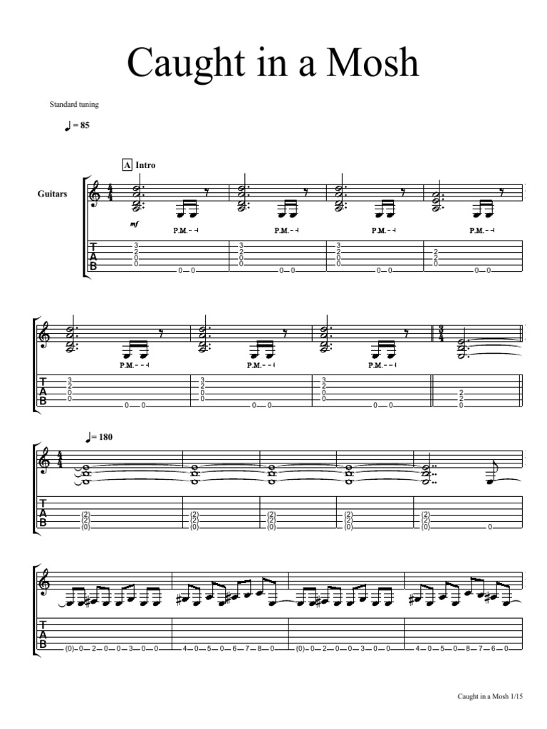 Caught in A Mosh | PDF | Songs | Vocal Music