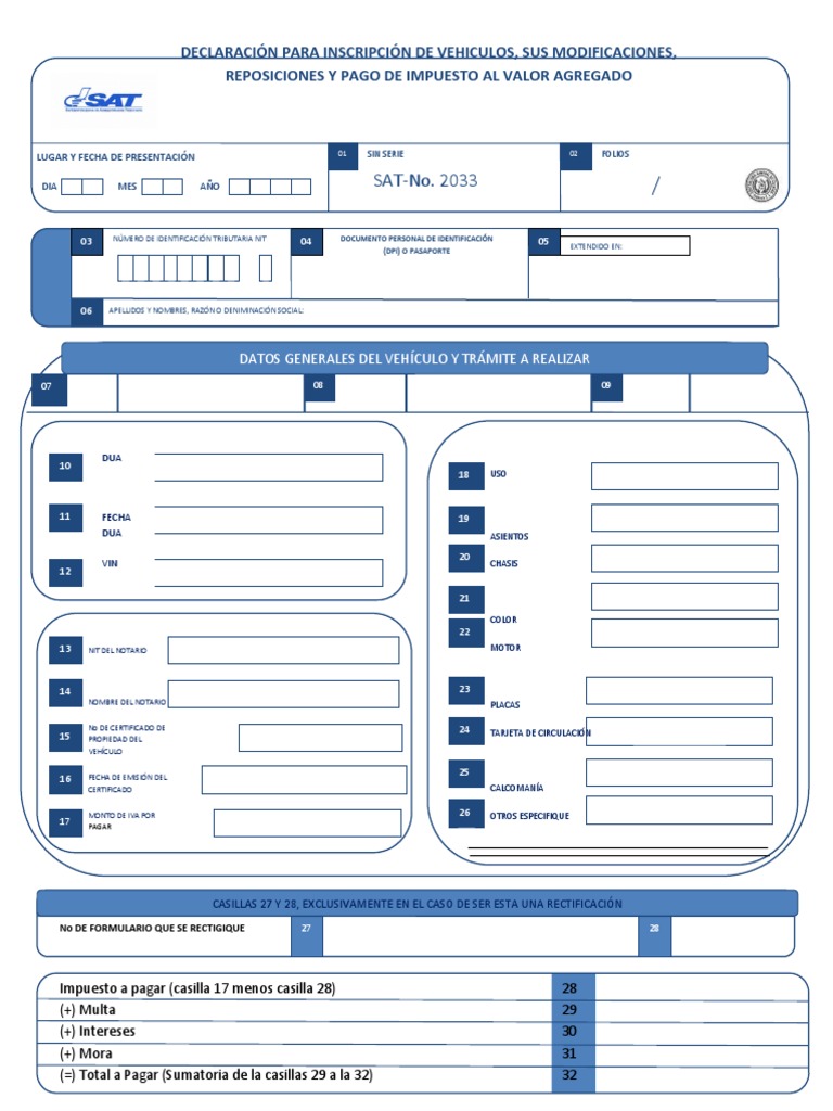 Formulario de La Sat | PDF