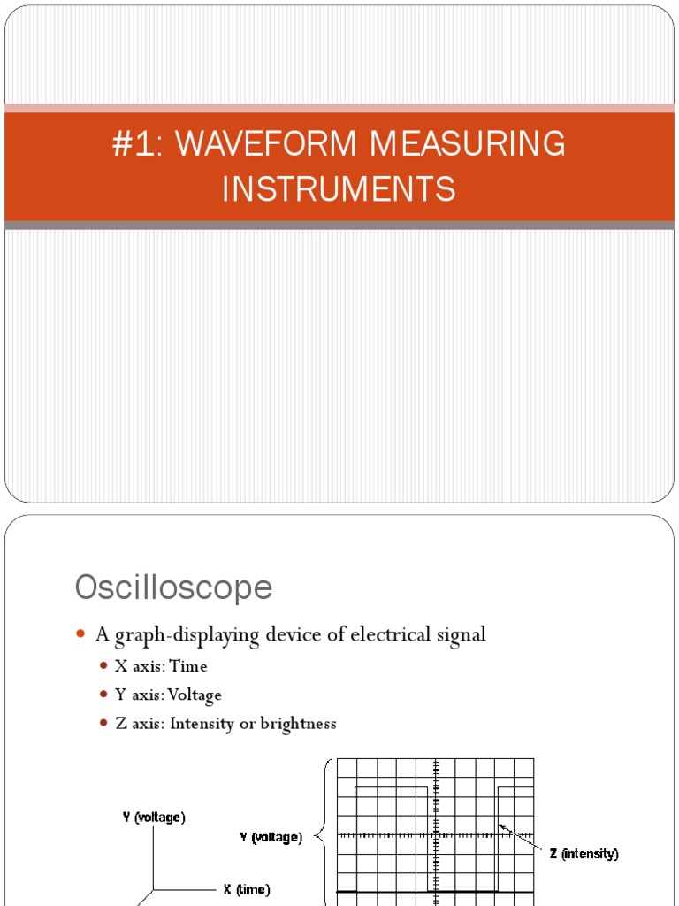 1 Waveform Measuring Instruments | PDF | Electrical Engineering ...