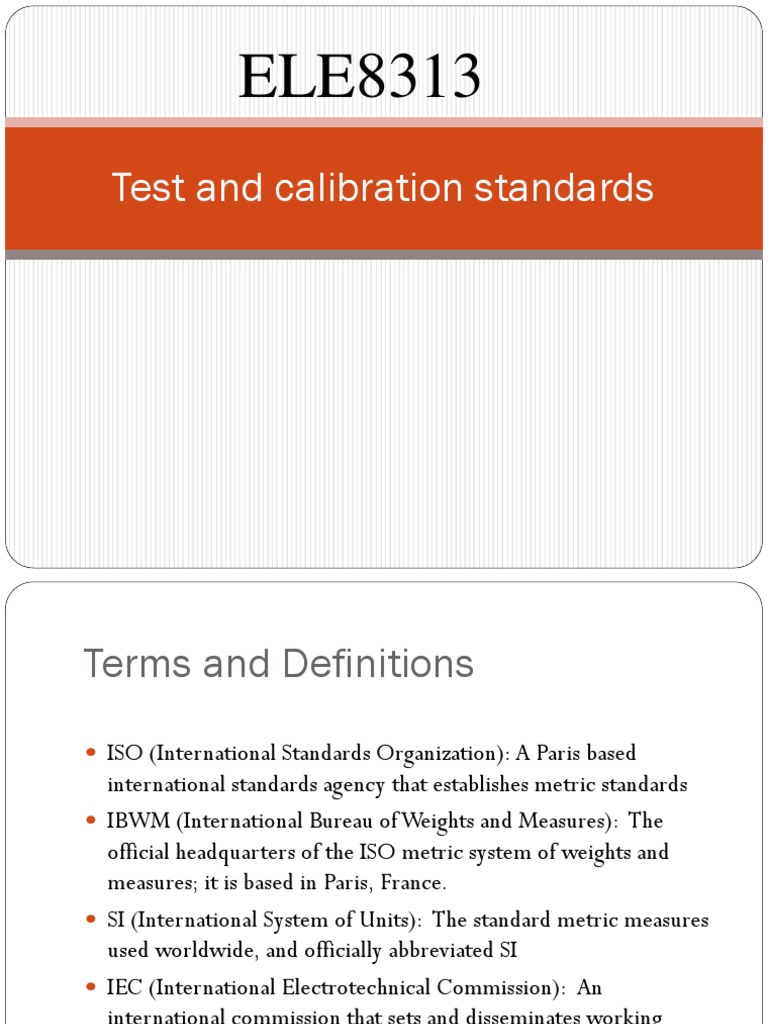 Calibration Standards Overview | PDF | Calibration | Measurement