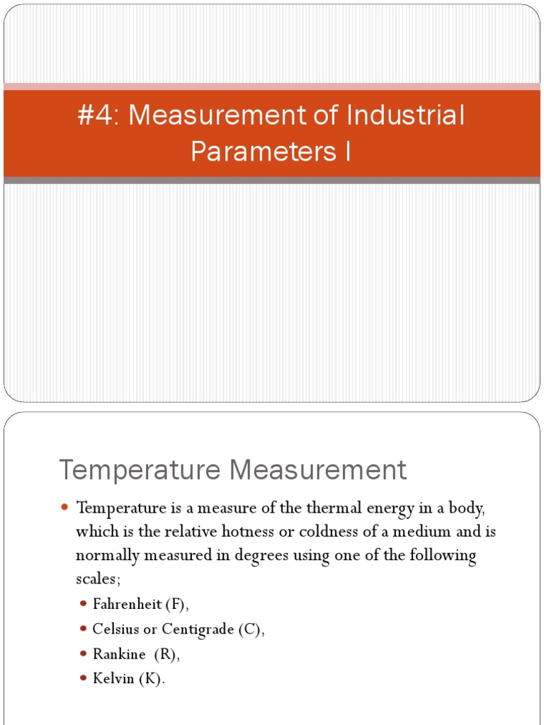 Industrial Temperature Measurement Guide | PDF | Electrical Resistance ...