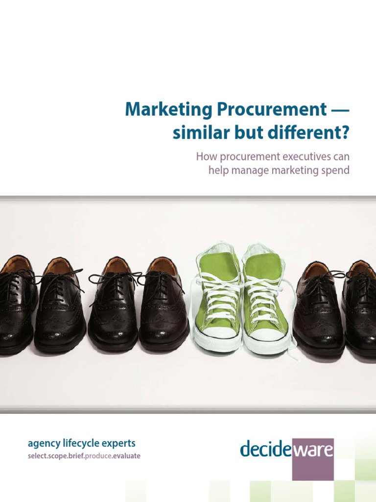 Decideware Marketing Procurement Similar But Different Whitepaper | PDF ...