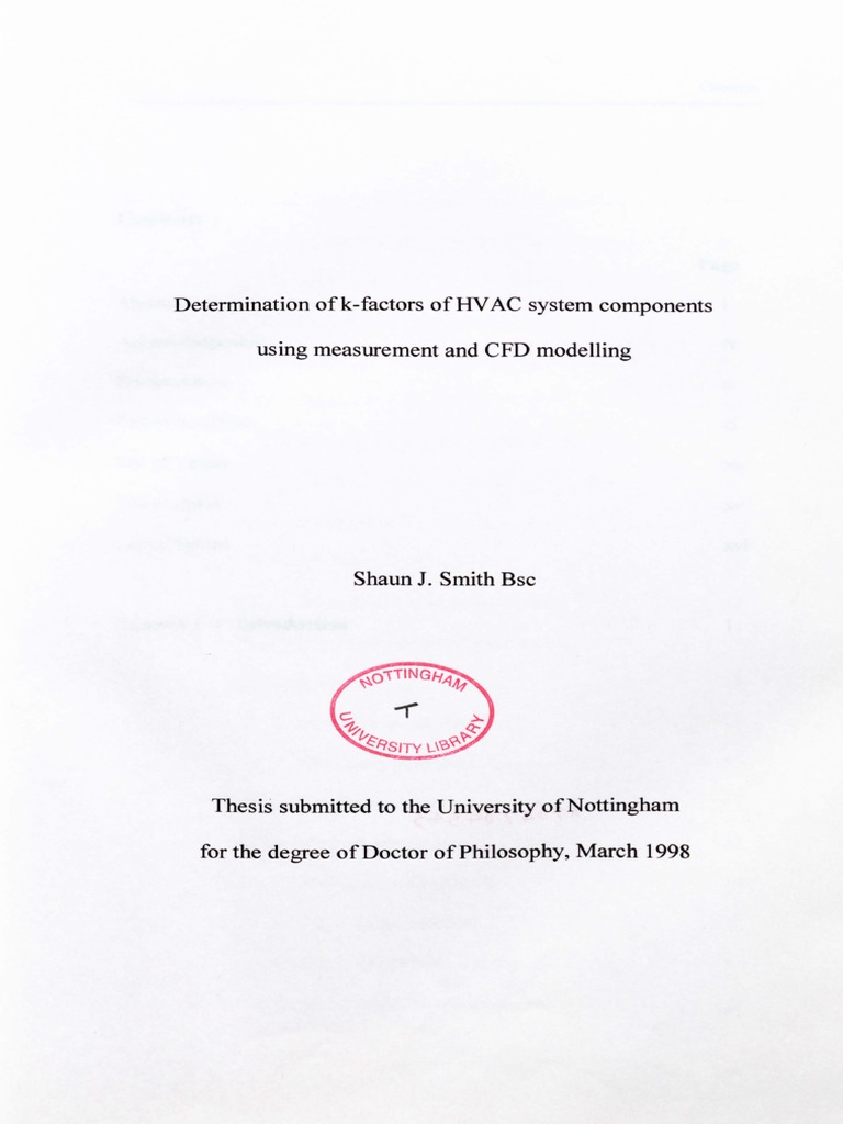 Determination of K-Factors of HVAC System Components Using Measurement ...