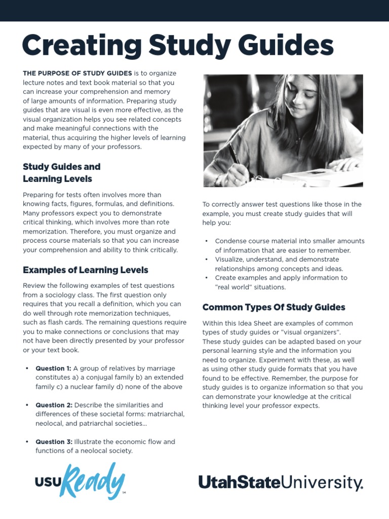 Creating Study Guides | PDF | Learning | Concept