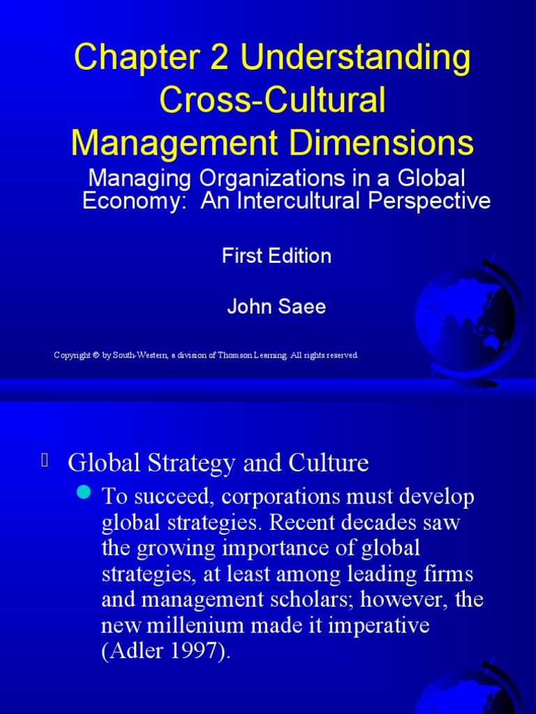 Chapter 2 Understanding Cross-Cultural Management Dimensions | PDF ...