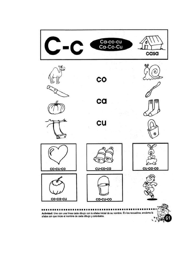 Actividades Con Ca Co Cu | PDF