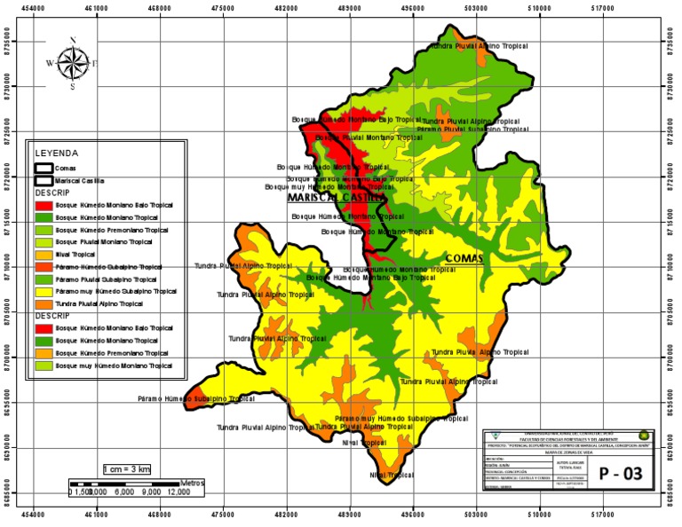 Mapa de Zonas de Vida Comas | PDF | Ecología | Divisiones Fisiográficas