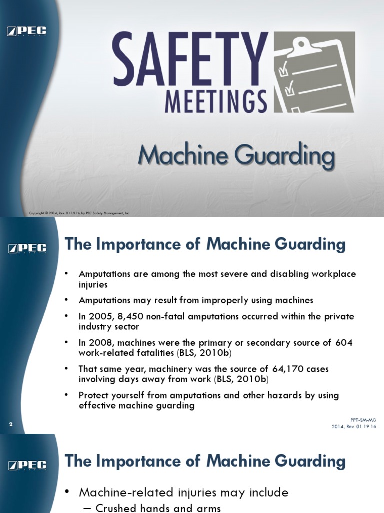 2014 04 Machine Guarding All in One | PDF | Personal Protective ...
