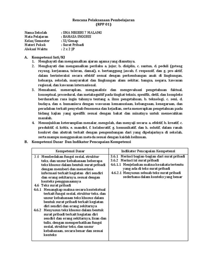 RPP Big Xi GNP (2019-2020) | PDF | Sains & Matematika