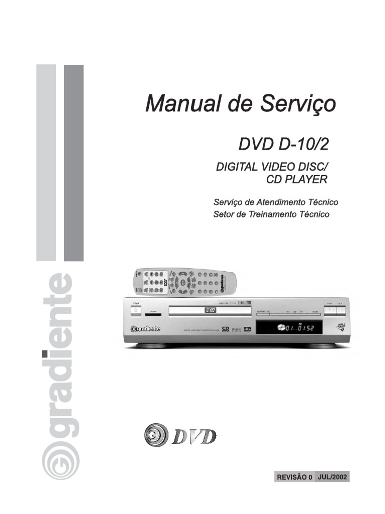 Gradiente DVD+D10-2 | PDF | Entrada/Saída | DVD