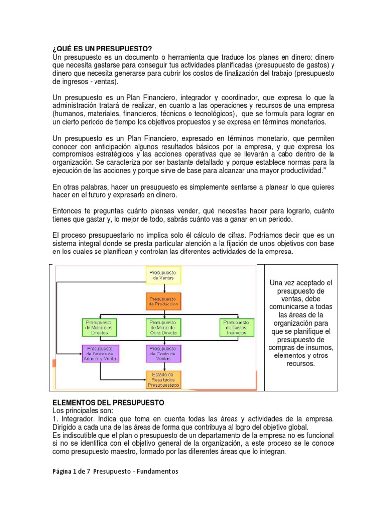 Guía Básica de Presupuestos Empresariales | PDF | Presupuesto | Economias