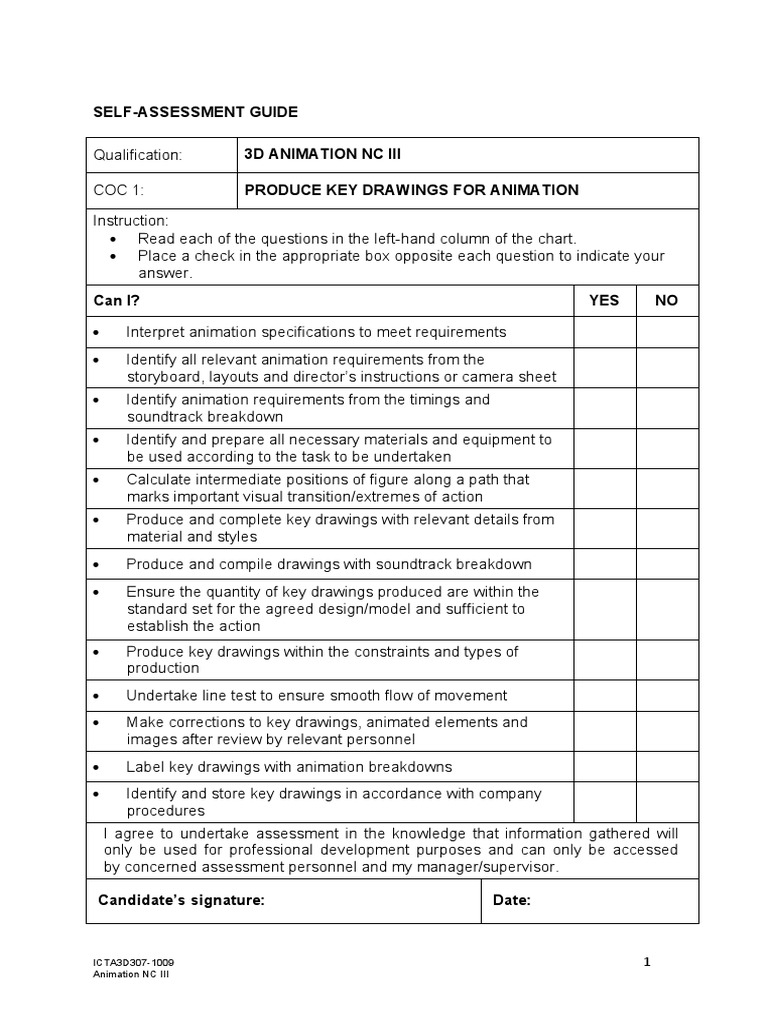 3D Animation NC III Self-Assessment Guide | PDF | 3 D Computer Graphics ...