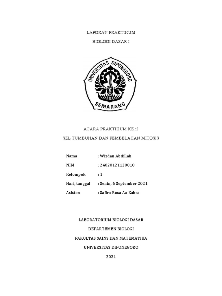 Format Lapres Biodas 1 | PDF