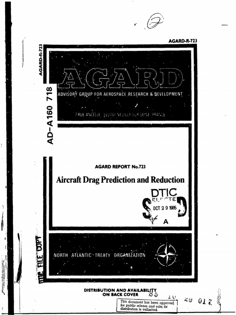 ADA160718 - AGARD-R-723 - Aircraft Drag Prediction and Reduction | PDF ...