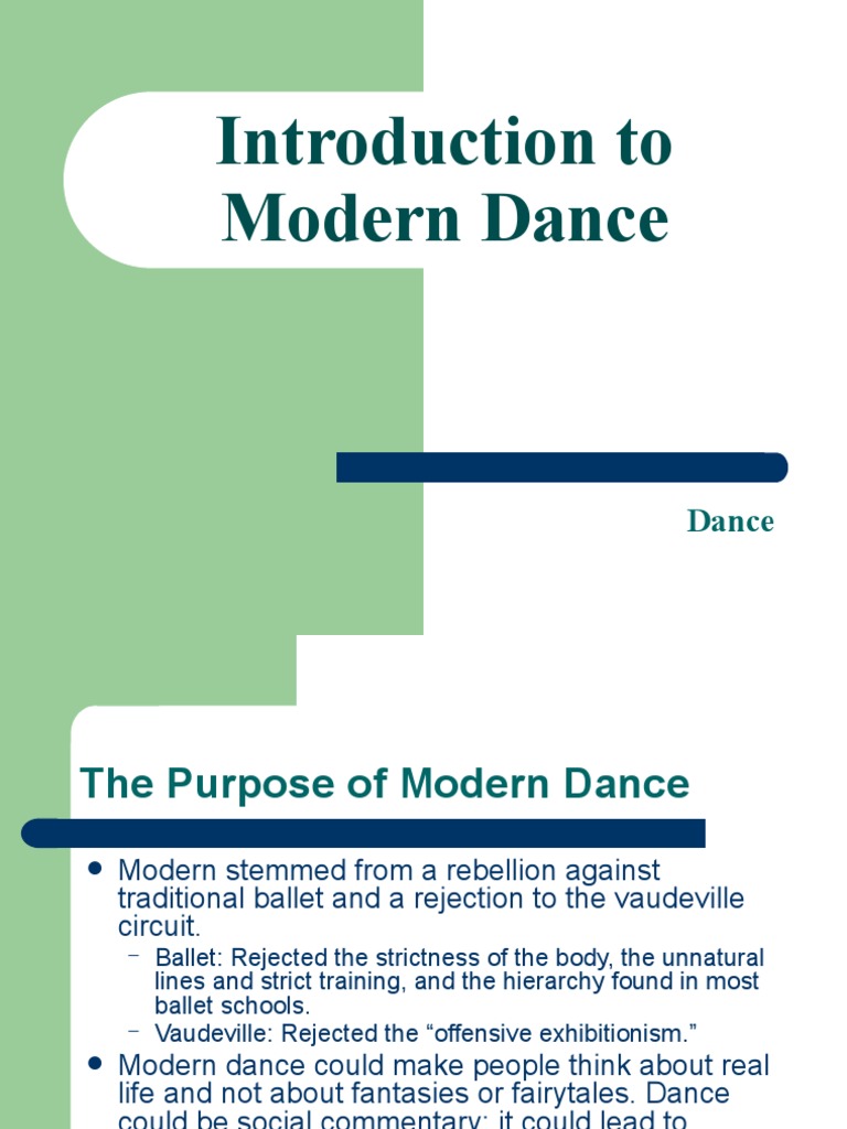 Modern Dance | PDF | Dances | Entertainment