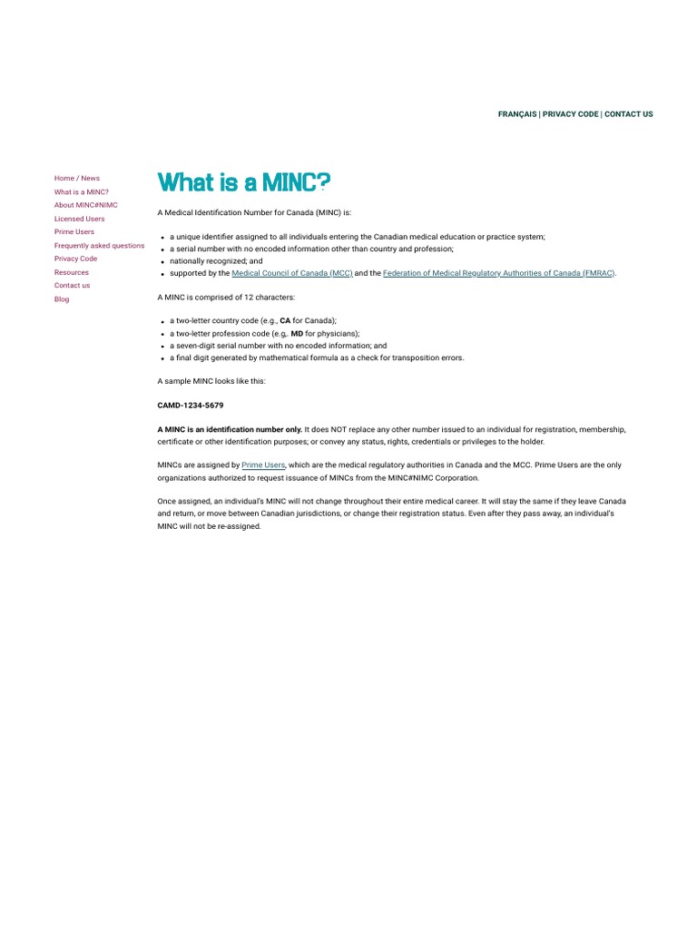 What Is A Minc - WWW - Minc-Nimc-1 | PDF