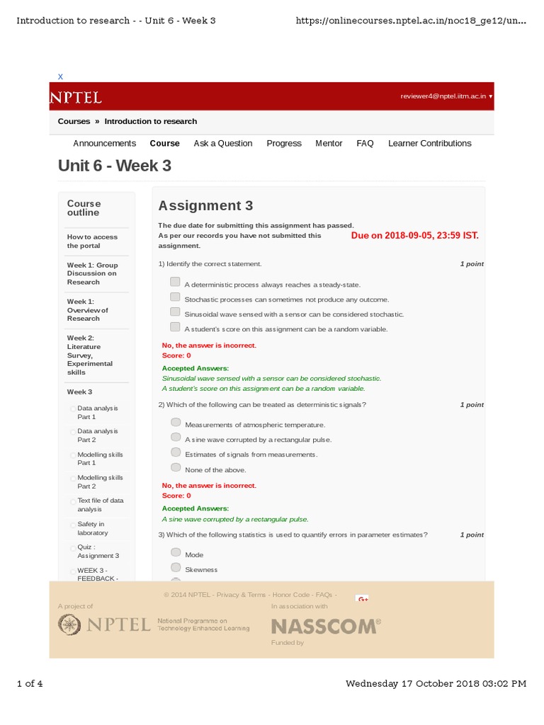 Assignment-3 Noc18 Ge12 111 | PDF | Random Variable | Data Analysis