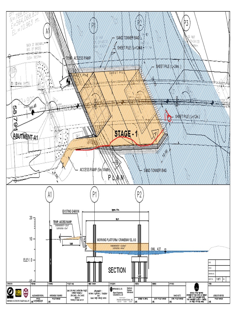 Proposed Layout for Installing Sheet Piles Along a Coastline for Sand ...