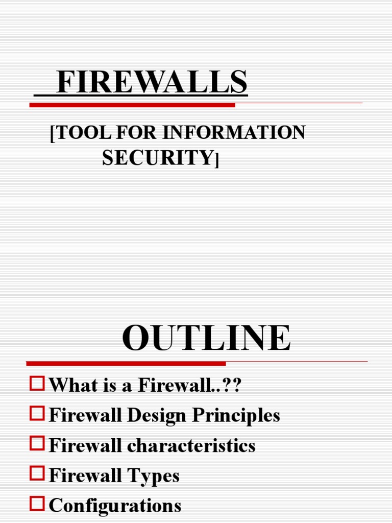 Firewalls: (Tool For Information | PDF | Firewall (Computing) | Proxy ...