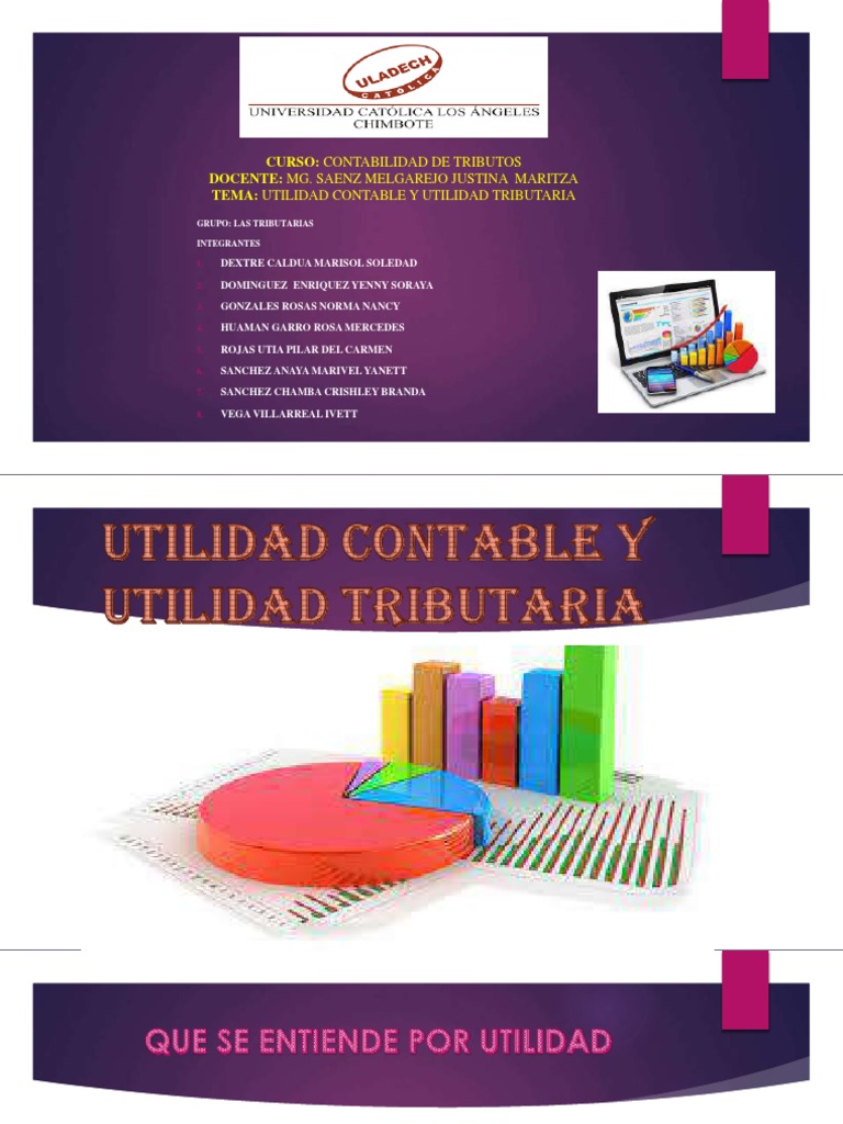 Expo-Utilidad Contable y Tributaria-2 | PDF | Contabilidad | Impuesto ...