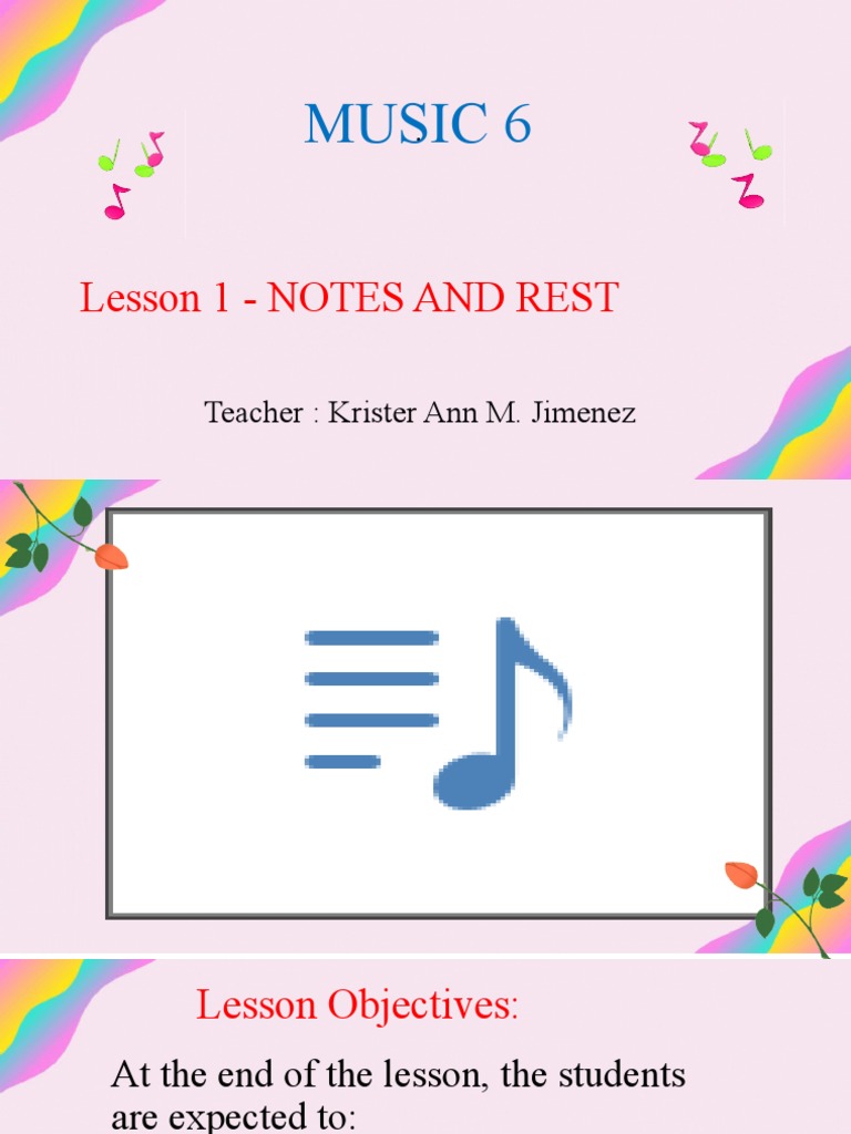 Lesson 1 Notes and Rest (Week 1-2) | PDF