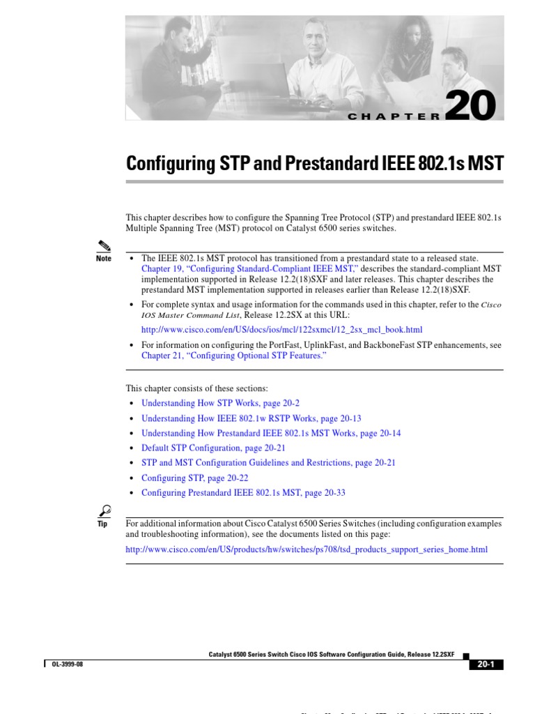 Configuring Stp And Prestandard Ieee 8021s Mst Note Pdf Computer