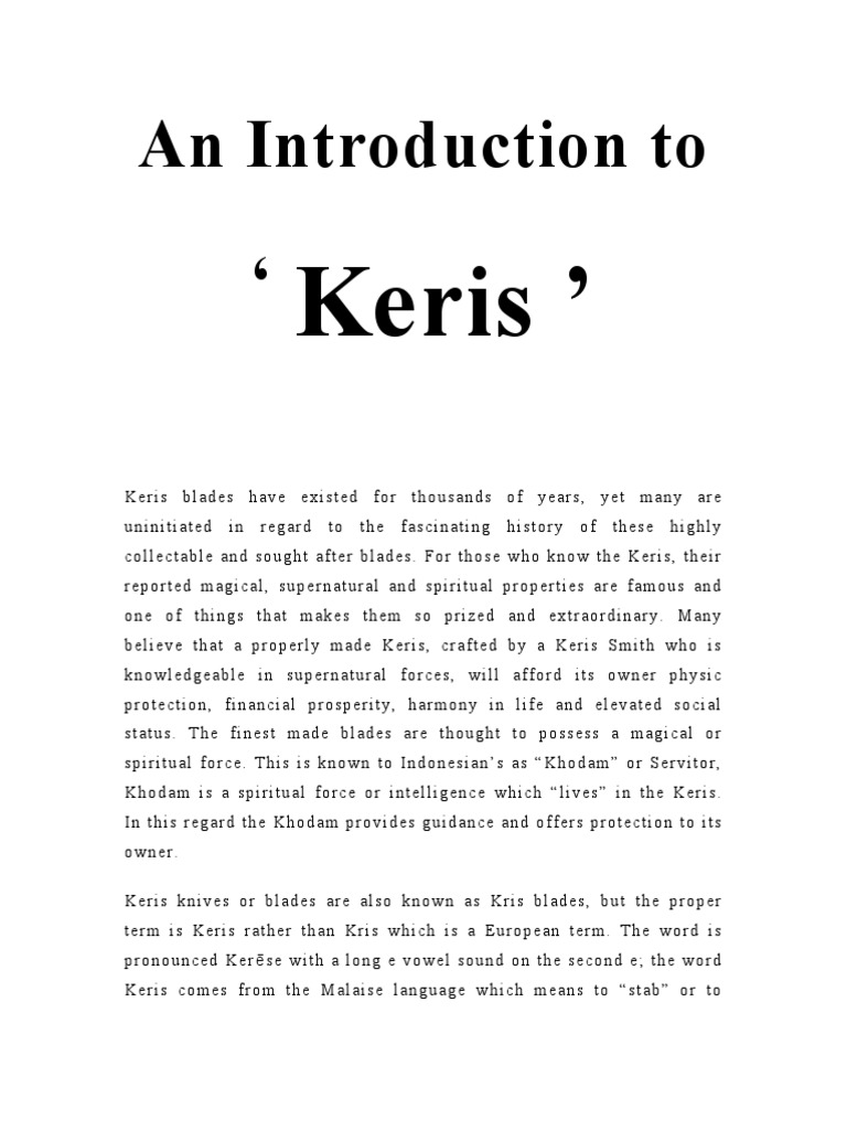 Keris Blade Types | PDF | Nature