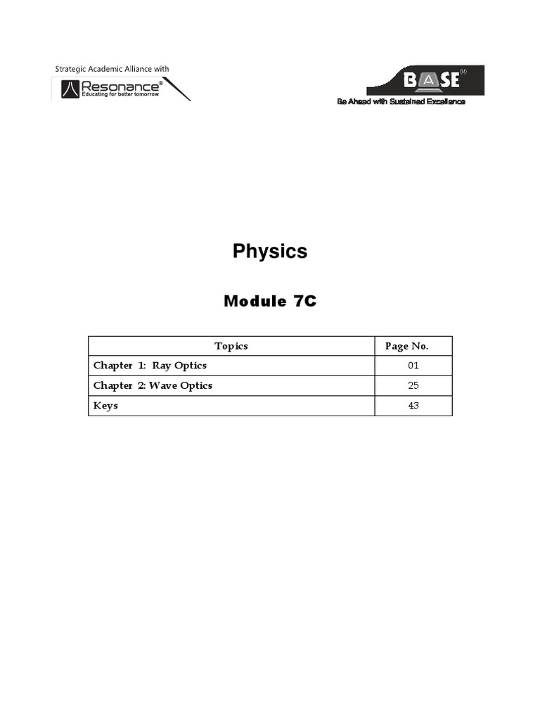 2nd Yr Phy-7C | PDF | Refraction | Refractive Index